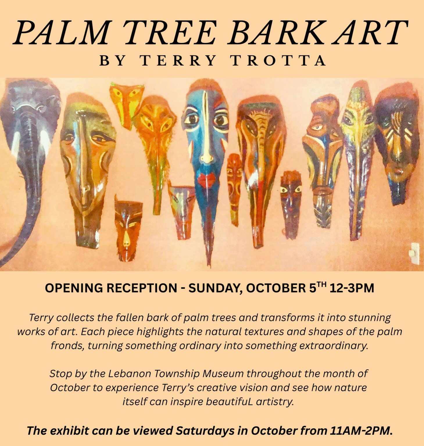 Palm Tree Bark Art - Lebanon Township